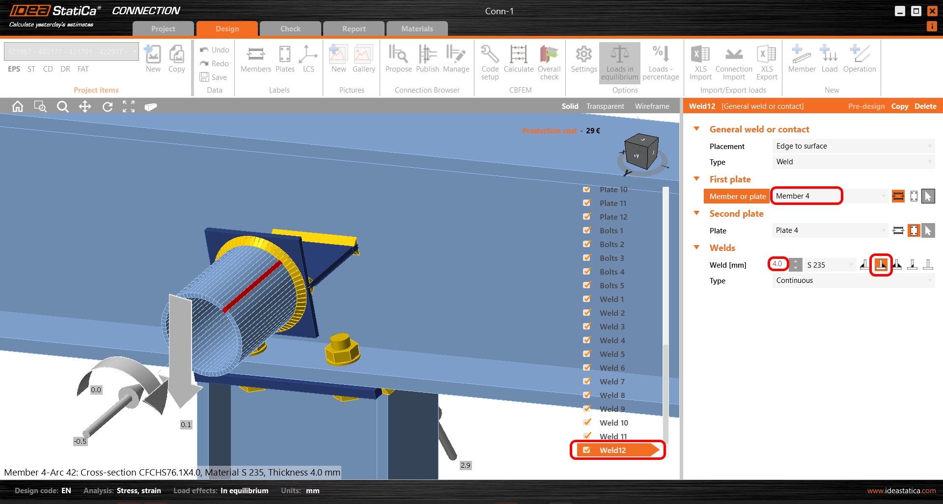 Tekla Structures BIM Link Tutorial - Entwurfsbeispiel einer Stahlverbindung | IDEA StatiCa